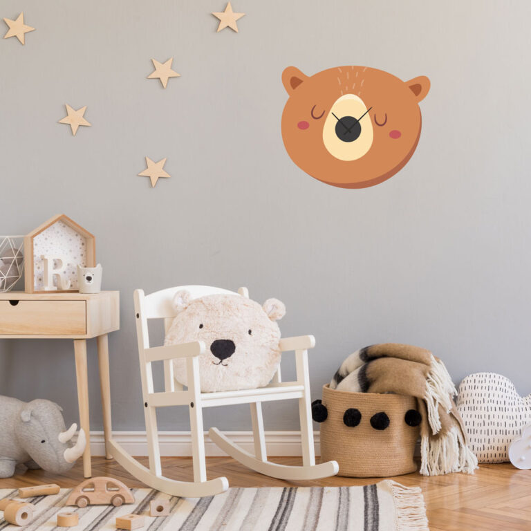 מדבקת שעון קיר Bear - Walli